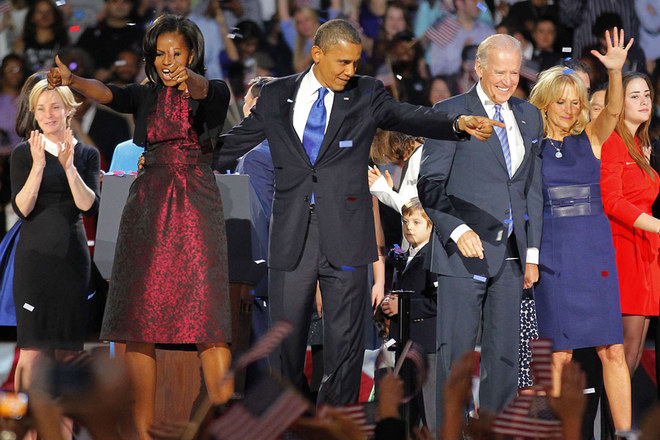 Barack Obama's re-election as US President in pictures