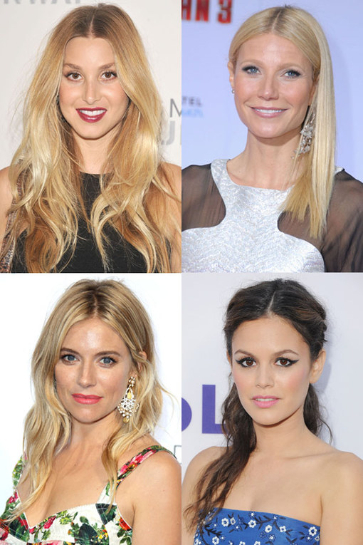 Hairstyles for centre partings: Straight down the middle