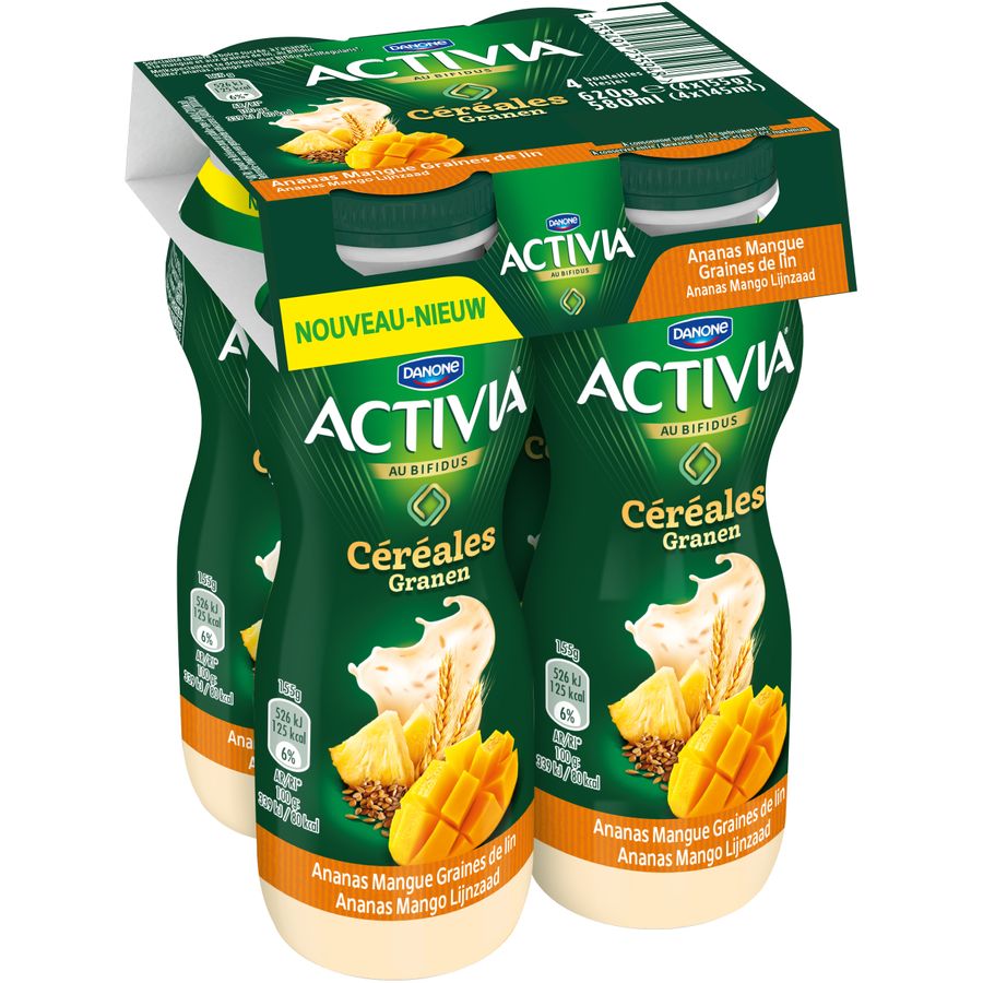 Activia Céréales Ananas Mangue Graines de Lin, Danone - Avis et Tests ...