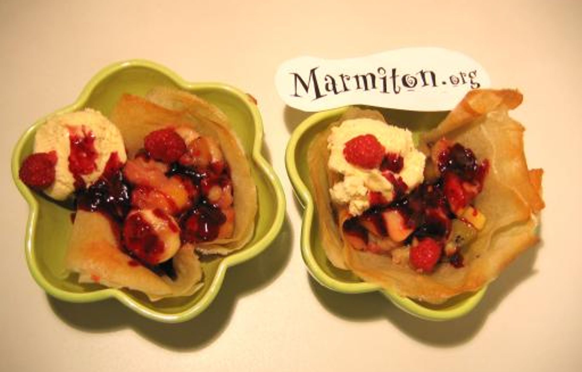 Bricks aux 3 fruits : Recette de Bricks aux 3 fruits - Marmiton