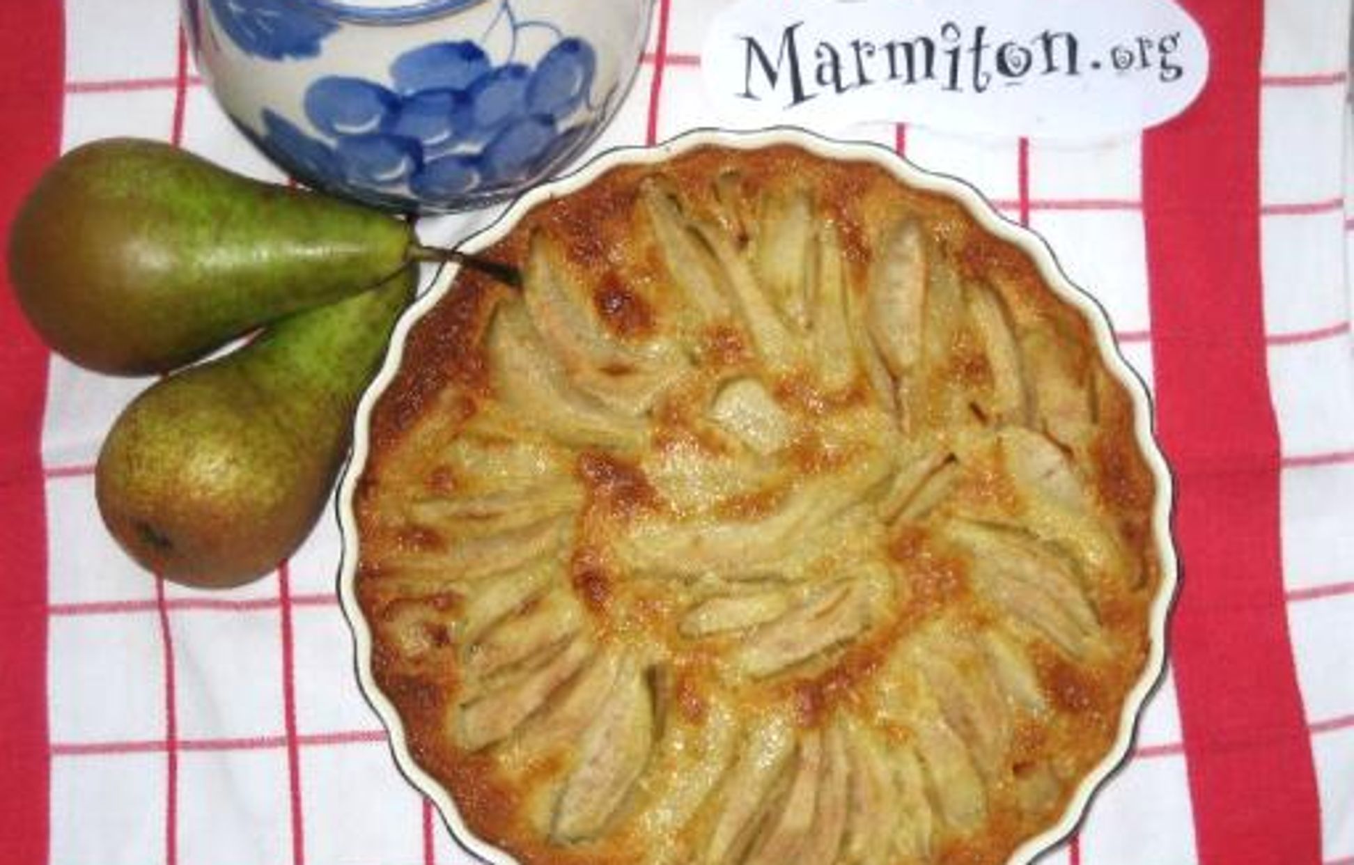 Gâteau aux poires façon clafoutis : Recette de Gâteau aux poires façon ...