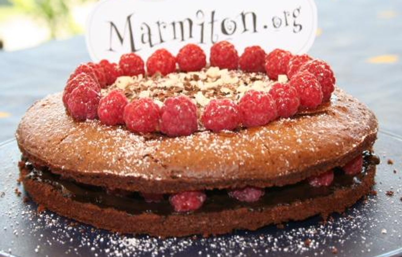Gâteau au chocolat fourré aux framboises : Recette de Gâteau au ...