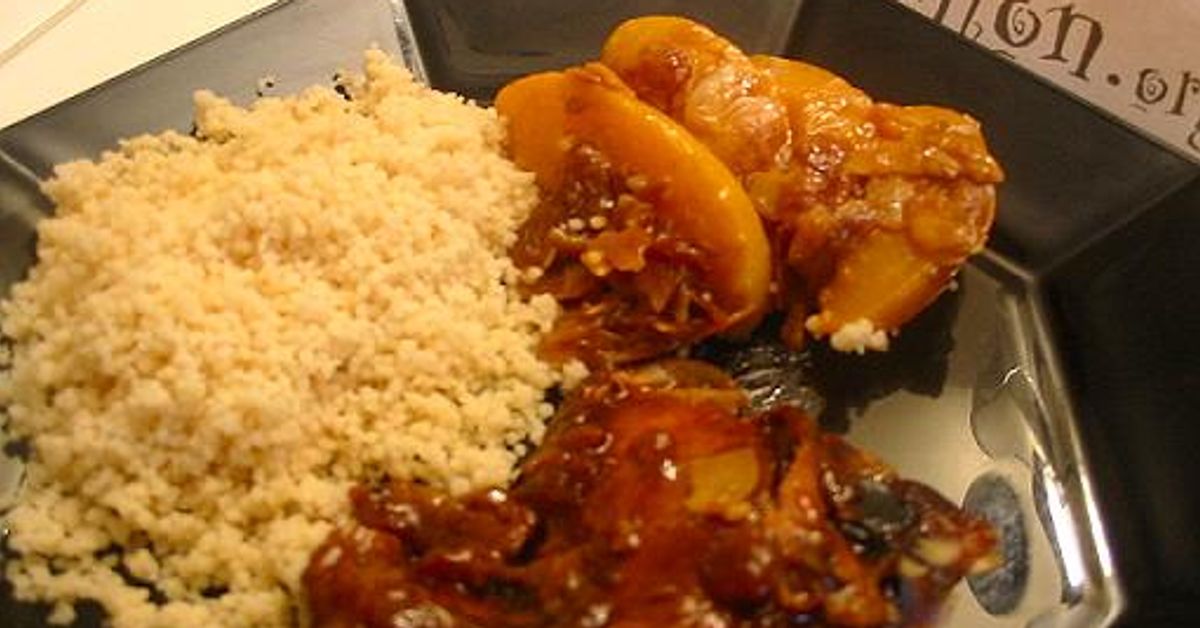 Poulet aux pêches : recette de Poulet aux pêches