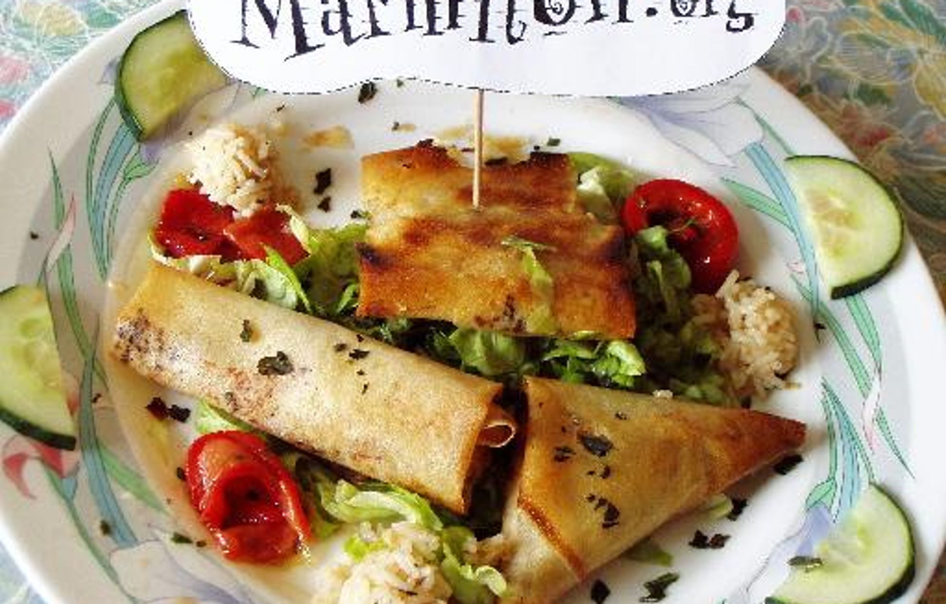 Bricks à la dinde et au riz, parfumés à la mangue et au basilic ...