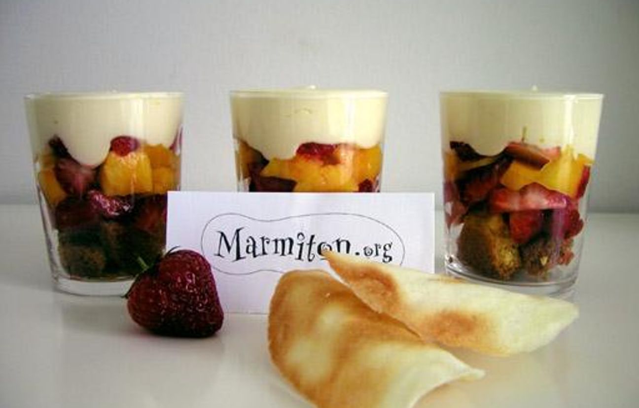 Verrines crémeuses aux fruits : Recette de Verrines crémeuses aux ...
