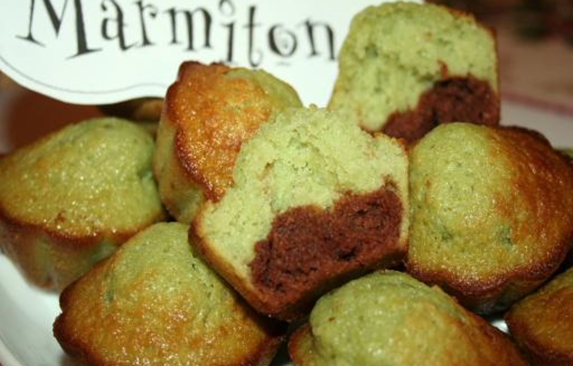 Muffins pistache au coeur praliné : Recette de Muffins pistache au ...