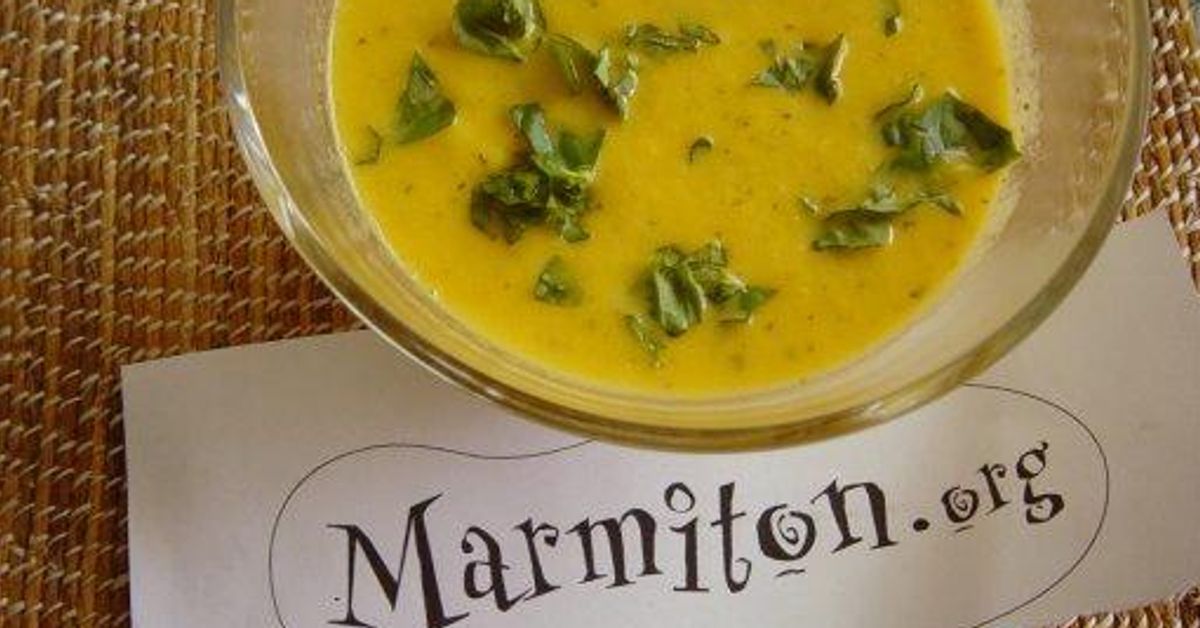 Potage aux poivrons jaune et mascarpone : recette de Potage aux ...