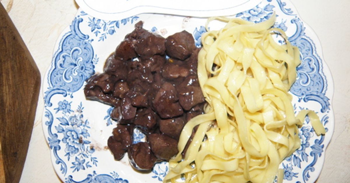 Coeur de porc au vin rouge : recette de Coeur de porc au vin rouge