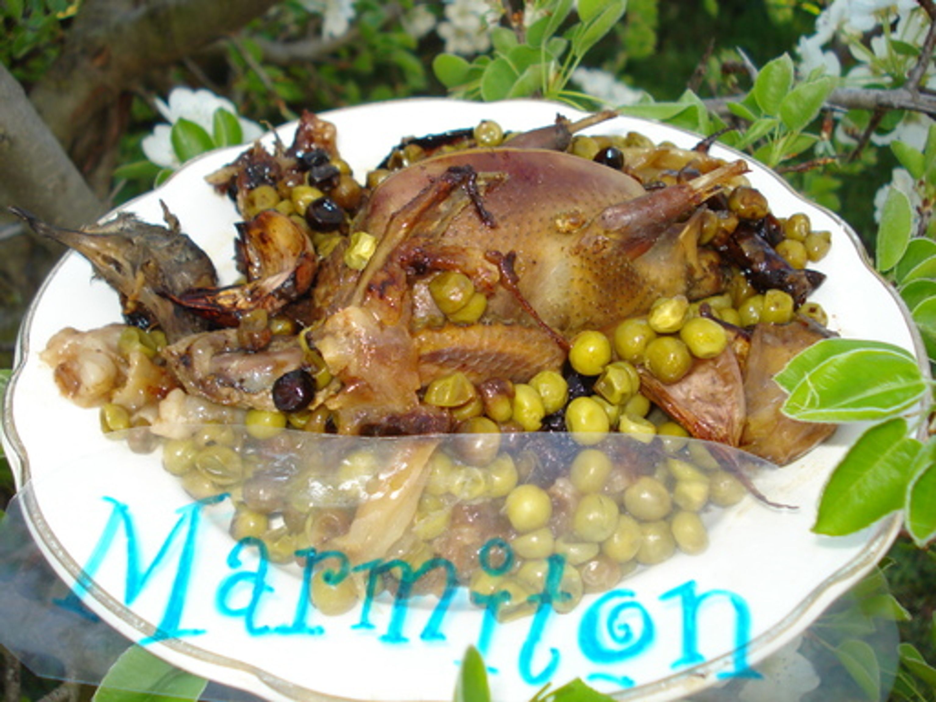 Pigeons farcis et petits pois : Recette de Pigeons farcis et petits ...