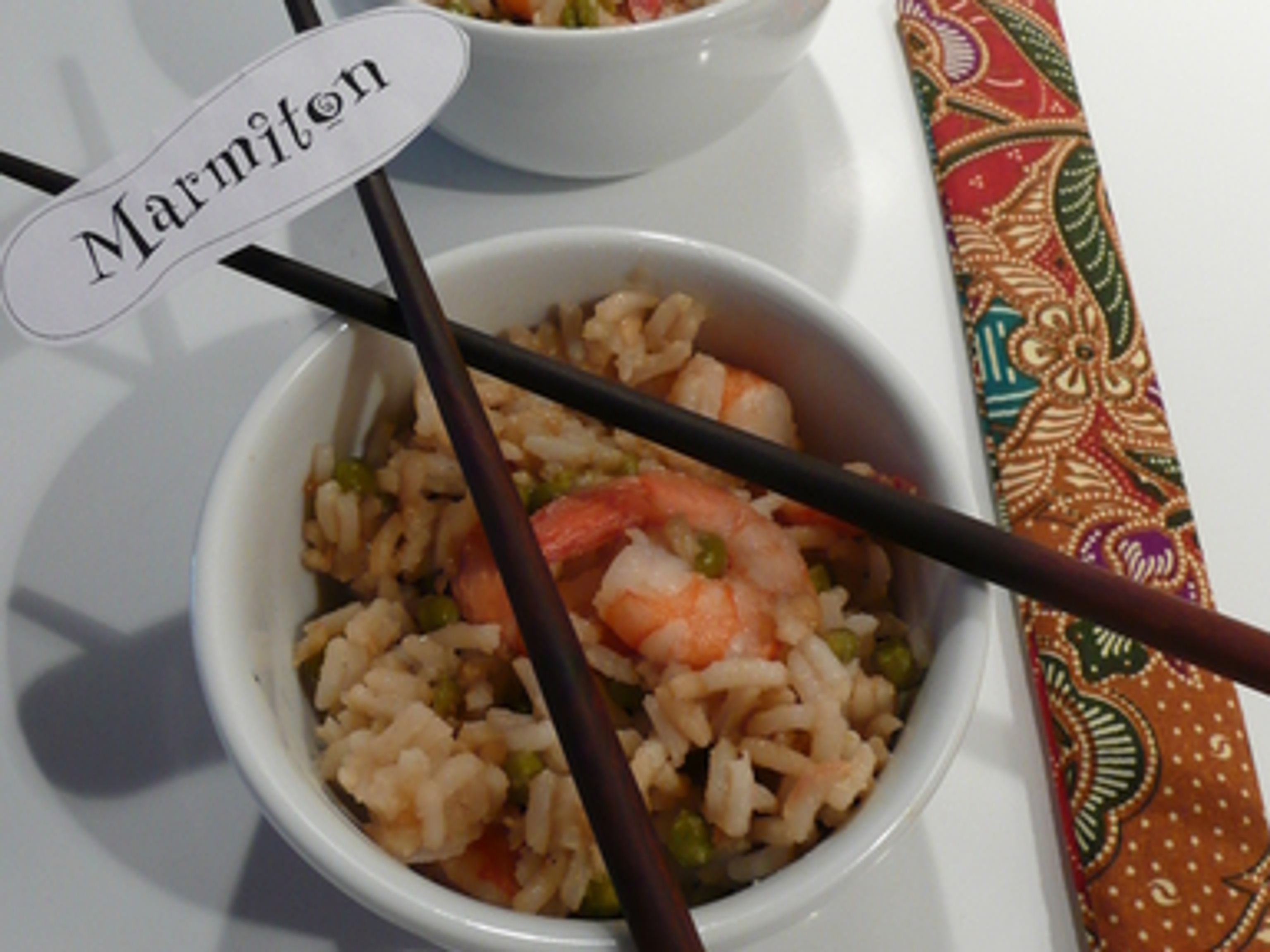 Riz sauté au crevettes et petits pois : Recette de Riz sauté au ...