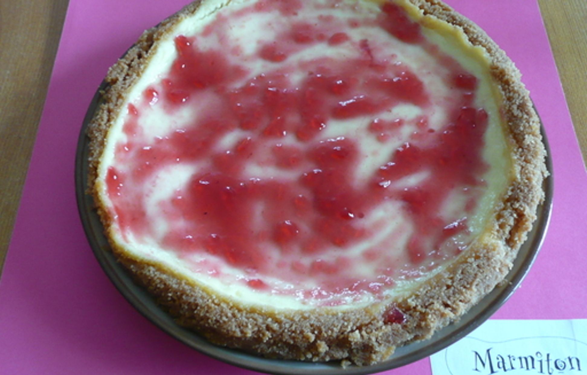 CheeseCake à la framboise : Recette de CheeseCake à la framboise - Marmiton