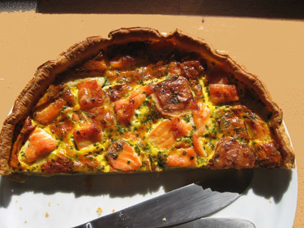 Quiche Au Saumon Frais Et à La Courgette Recette De Quiche Au Saumon