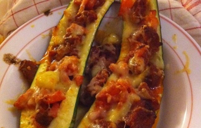 Courgettes Farçies Au Chorizo Et Tomates Recette De Courgettes