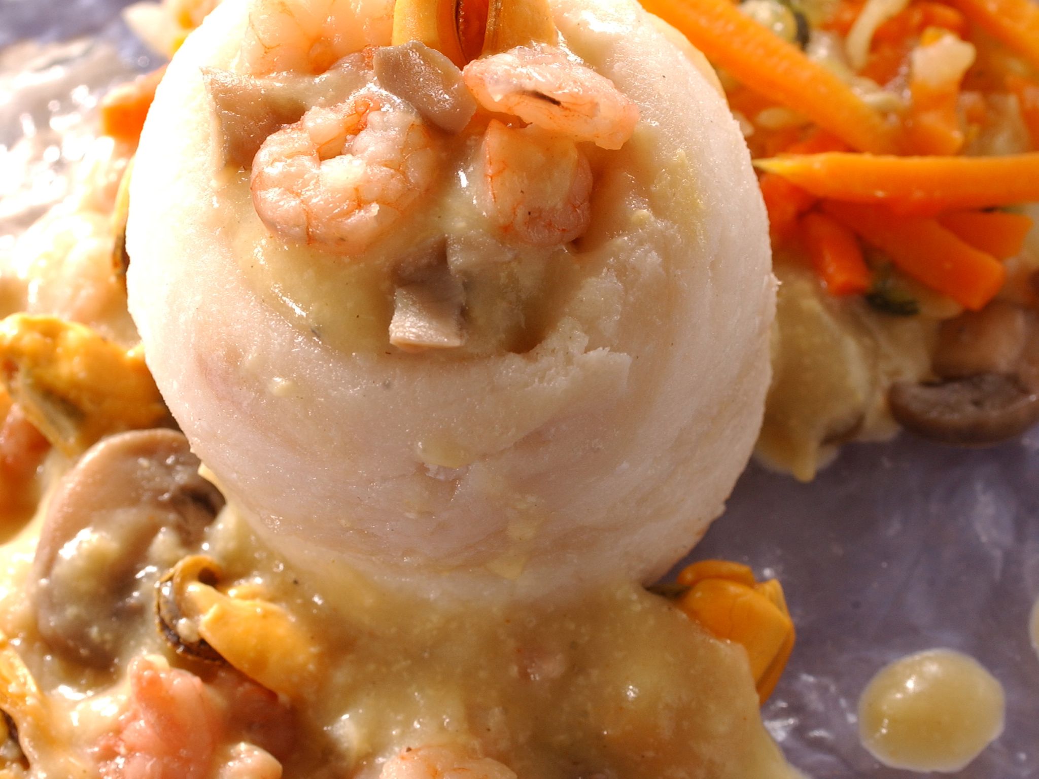 Filets de sole aux fruits de mer et champignons : Recette de Filets de ...
