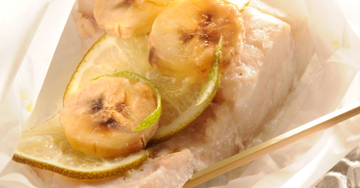 Papillotes de poisson à la banane : recette de Papillotes de poisson à ...