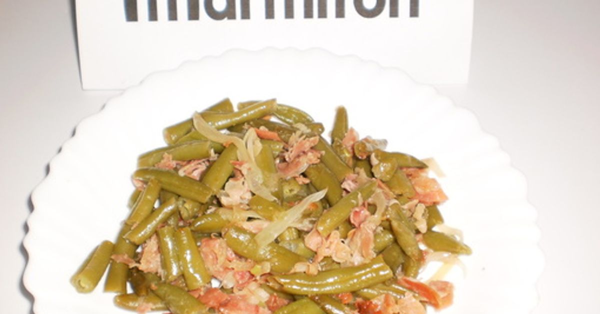 Haricots verts sautés au jambon (Espagne) : recette de Haricots verts ...