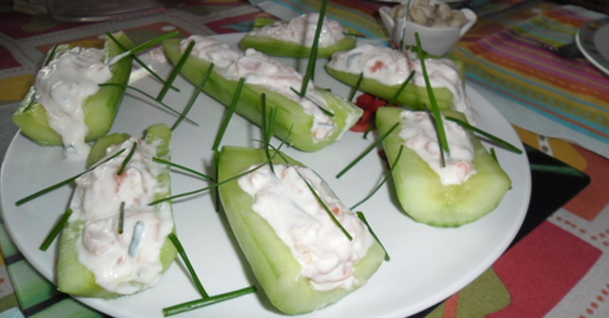 Pirogue de lconcombre à la truite fumée : recette de Pirogue de ...