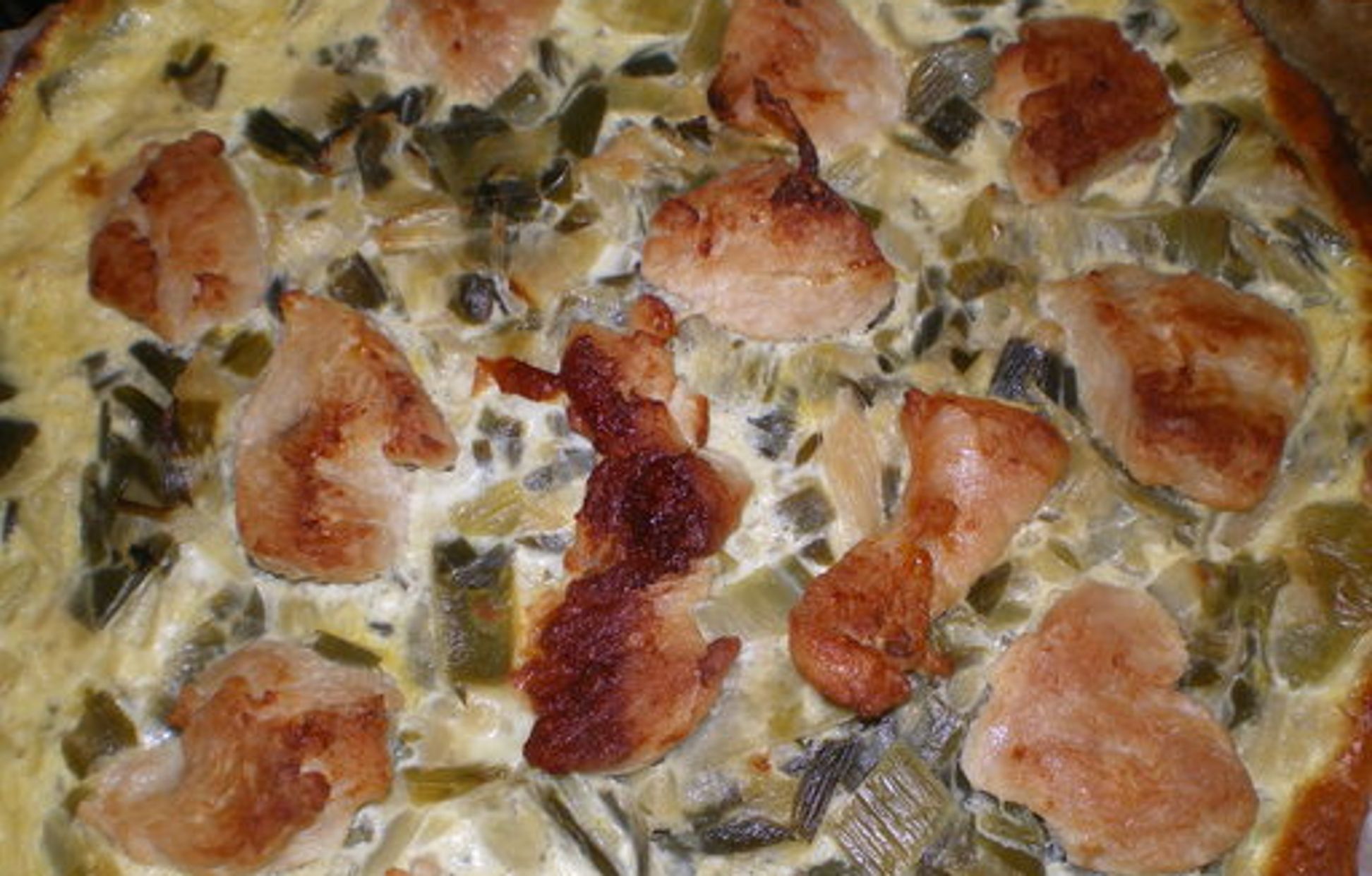 Tarte aux poireaux et poulet : Recette de Tarte aux poireaux et poulet ...