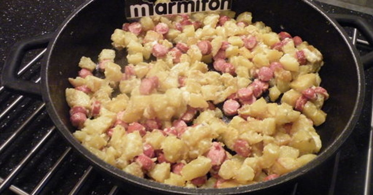 "Rata" de pommes de terre aux knackis : recette de "Rata" de pommes de ...