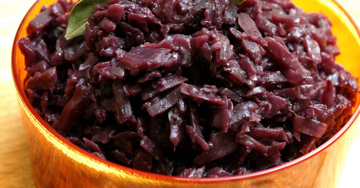 Chou rouge au lard et au vin rouge : recette de Chou rouge au lard et ...