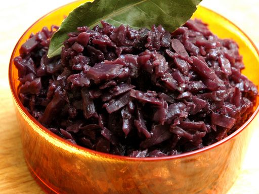 Chou rouge au lard et au vin rouge : Recette de Chou rouge au lard et ...