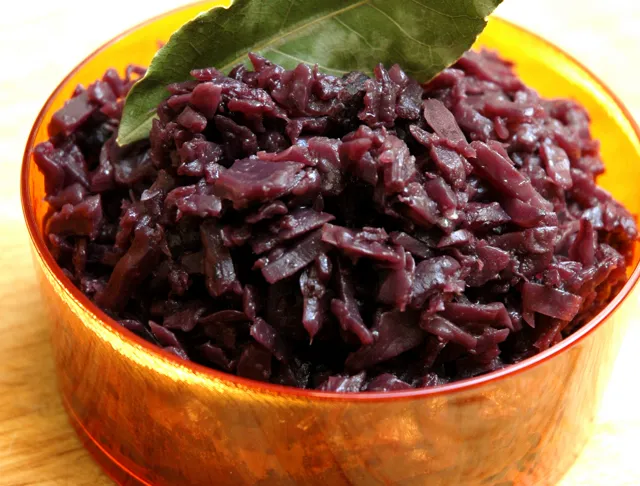 Chou rouge au lard et au vin rouge : recette de Chou rouge au lard et ...