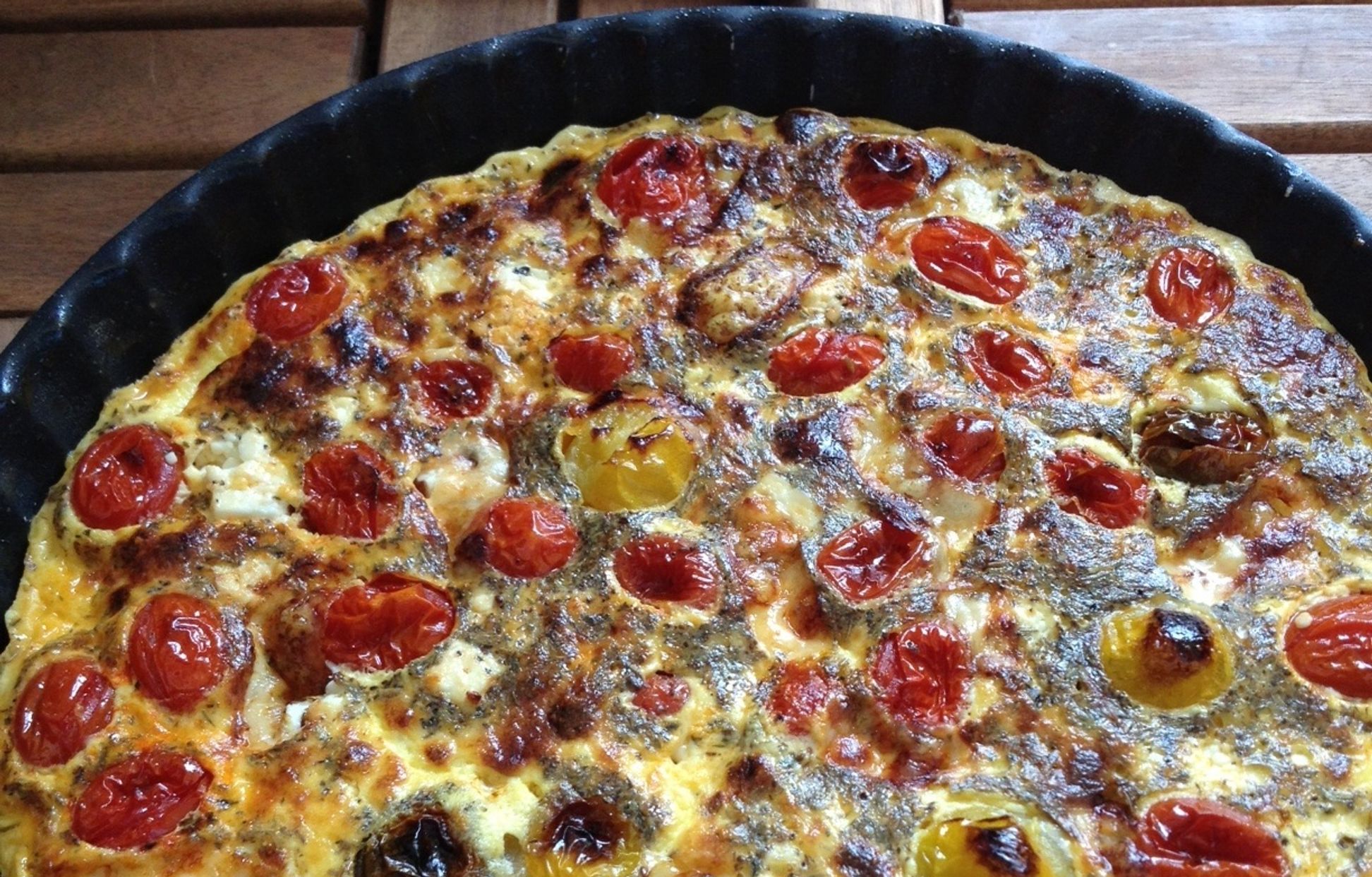 Clafoutis feta et tomates cerises : Recette de Clafoutis feta et ...