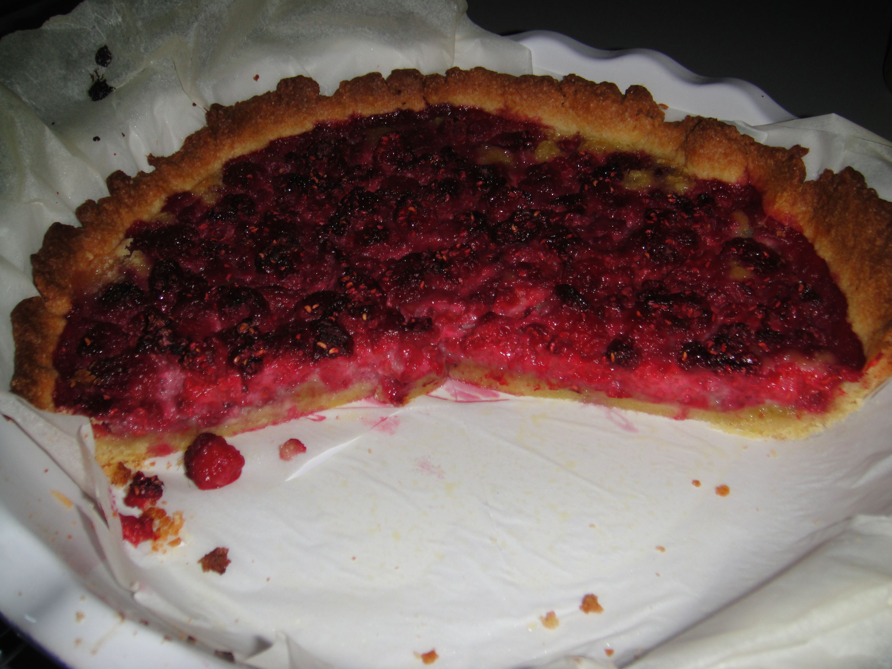 Tarte frangipanée à la framboise : Recette de Tarte frangipanée à la ...