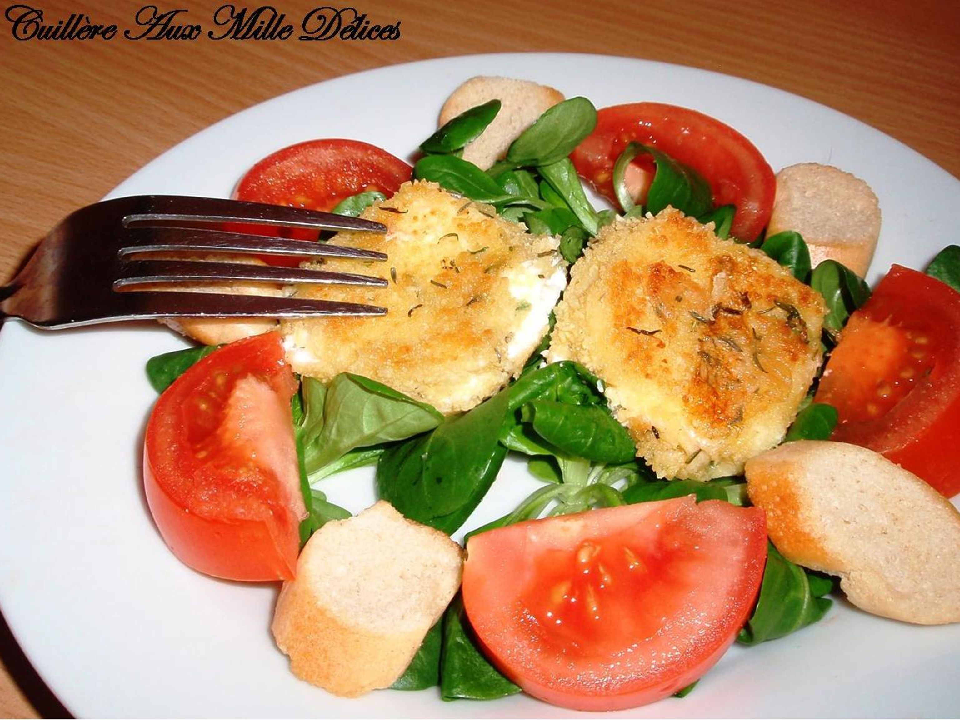 Chèvre chaud pané au thym : Recette de Chèvre chaud pané au thym - Marmiton