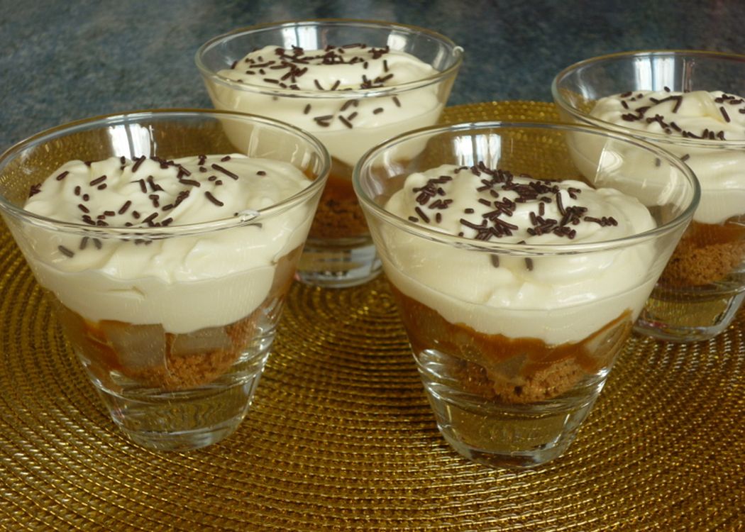 Verrine mascarpone poire caramel : nos délicieuses recettes de verrine ...