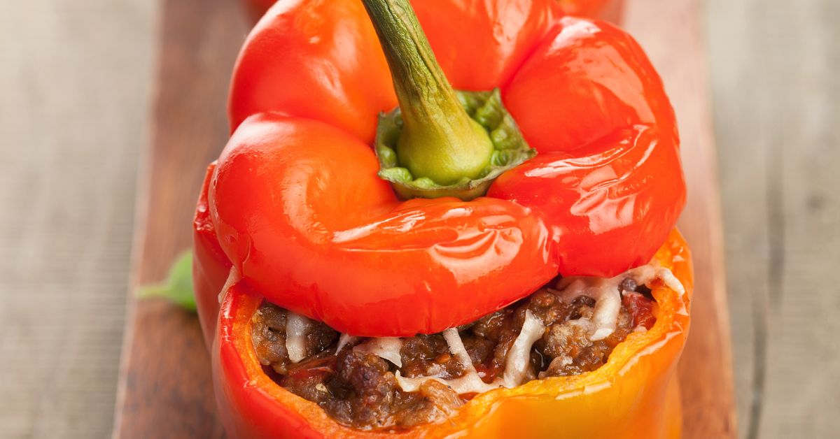 Poivrons farcis aux saveurs orientales : recette de Poivrons farcis aux ...