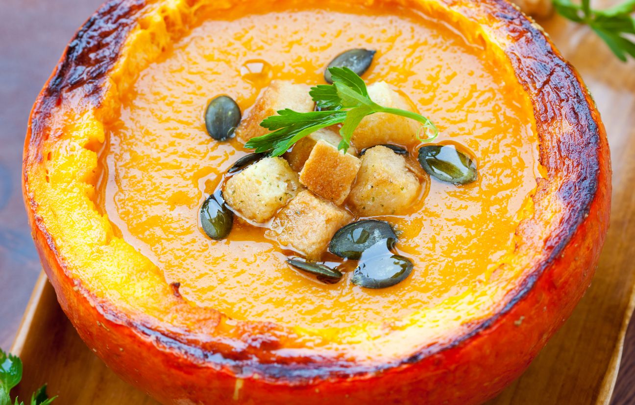 Soupe au potiron aux oignons : Recette de Soupe au potiron aux oignons ...