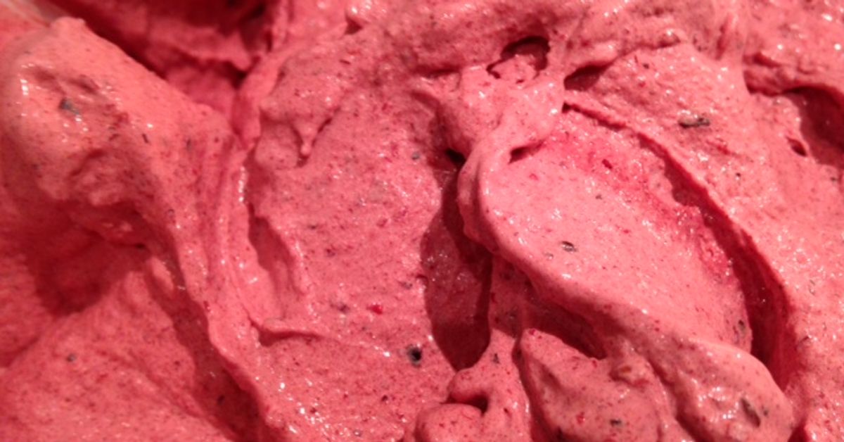 Crème glacée aux fruits rouges express : recette de Crème glacée aux ...