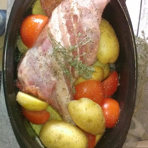 Lapin rôti au four qui cuit tout seul ! : Recette de Lapin rôti au four ...