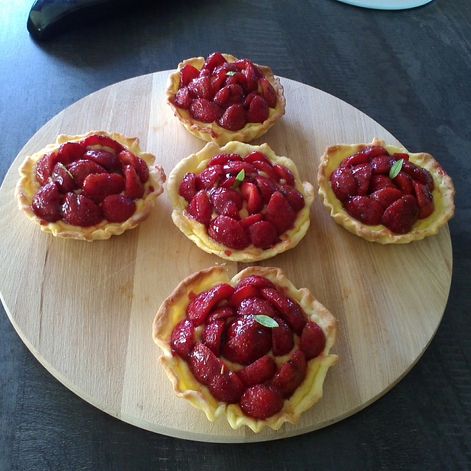Tartelettes aux fraises : Recette de Tartelettes aux fraises - Marmiton