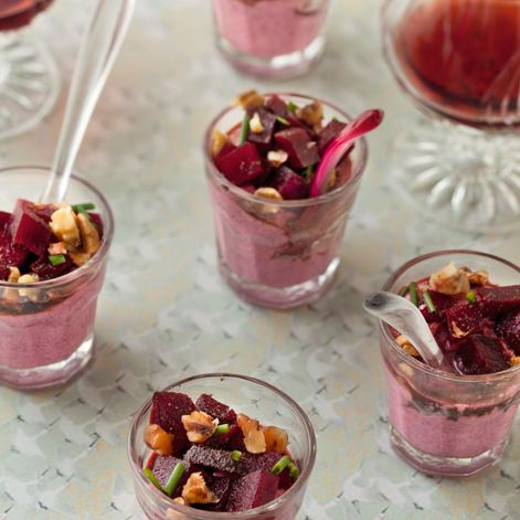 Verrines de betterave et fromage frais : Recette de Verrines de ...