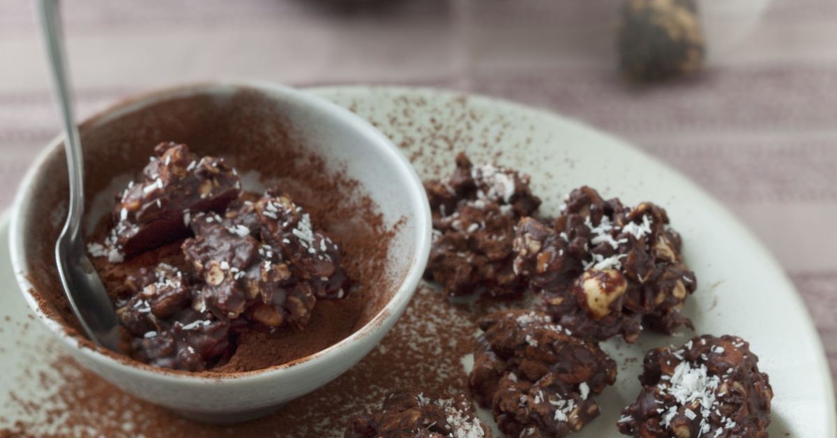 Petits croquants au chocolat et fruits secs de Nadine : recette de ...