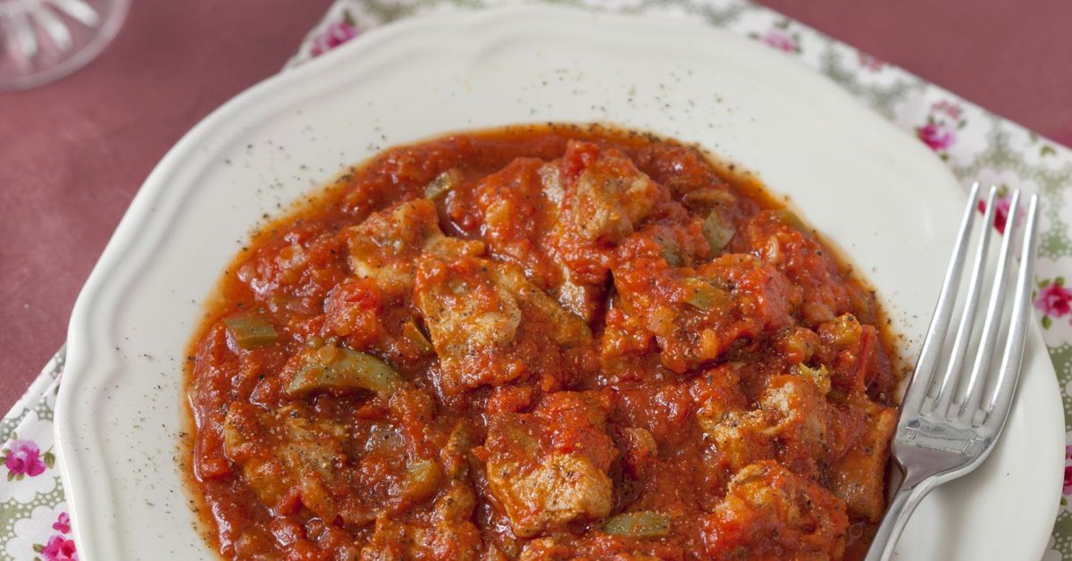 Magra con tomate - sauté de porc à la tomate (Espagne) : recette de ...