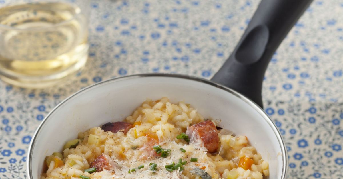 Risotto aux chipolatas : recette de Risotto aux chipolatas