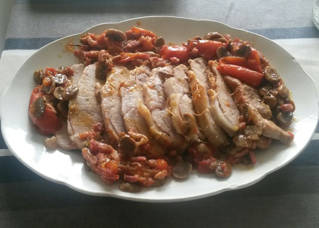 Roti de porc poivron champignon : nos délicieuses recettes de roti de ...