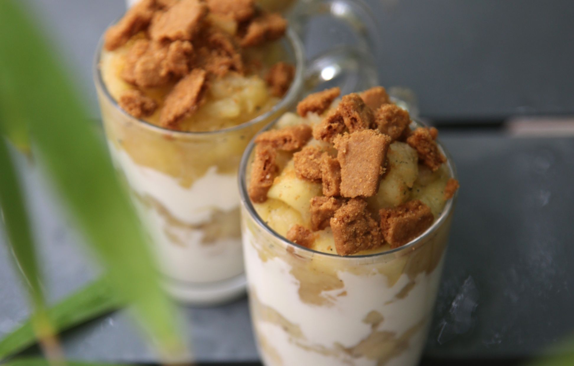 Verrine fromage blanc, pomme, banane et spéculoos : Recette de Verrine ...