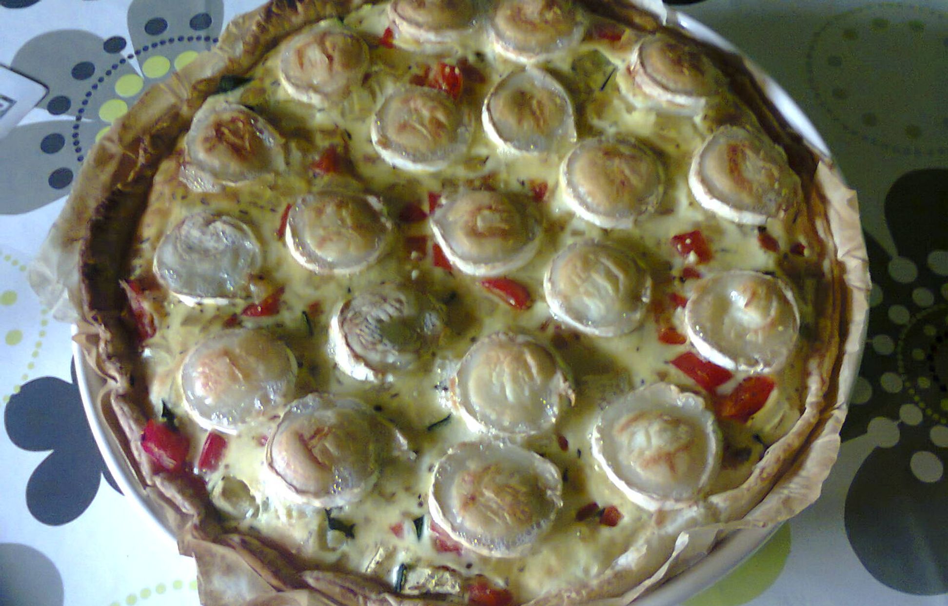 Quiche courgettes, poivrons et chèvre : Recette de Quiche courgettes ...