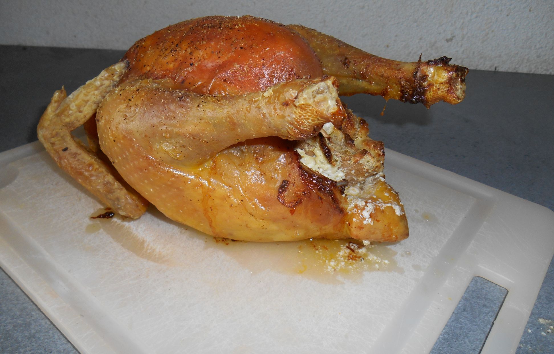 Poulet au four au fromage ail et fines herbes : Recette de Poulet au ...