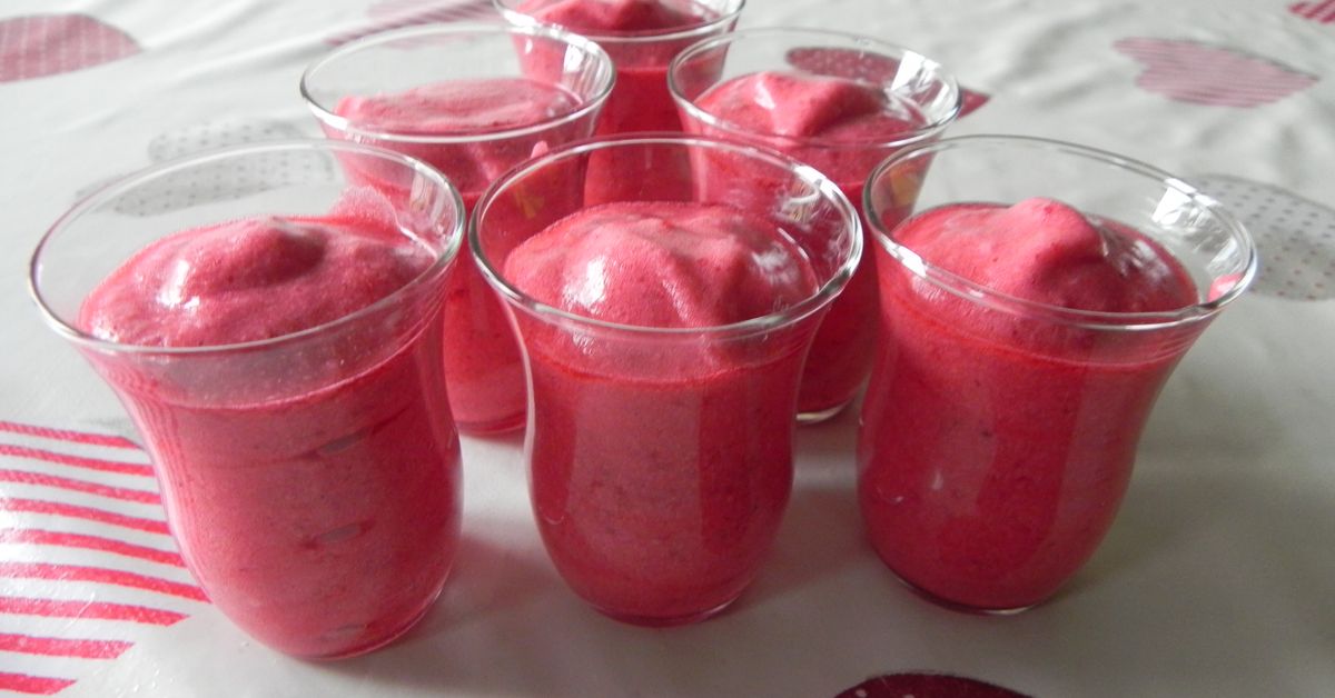 Mousse de framboises : recette de Mousse de framboises