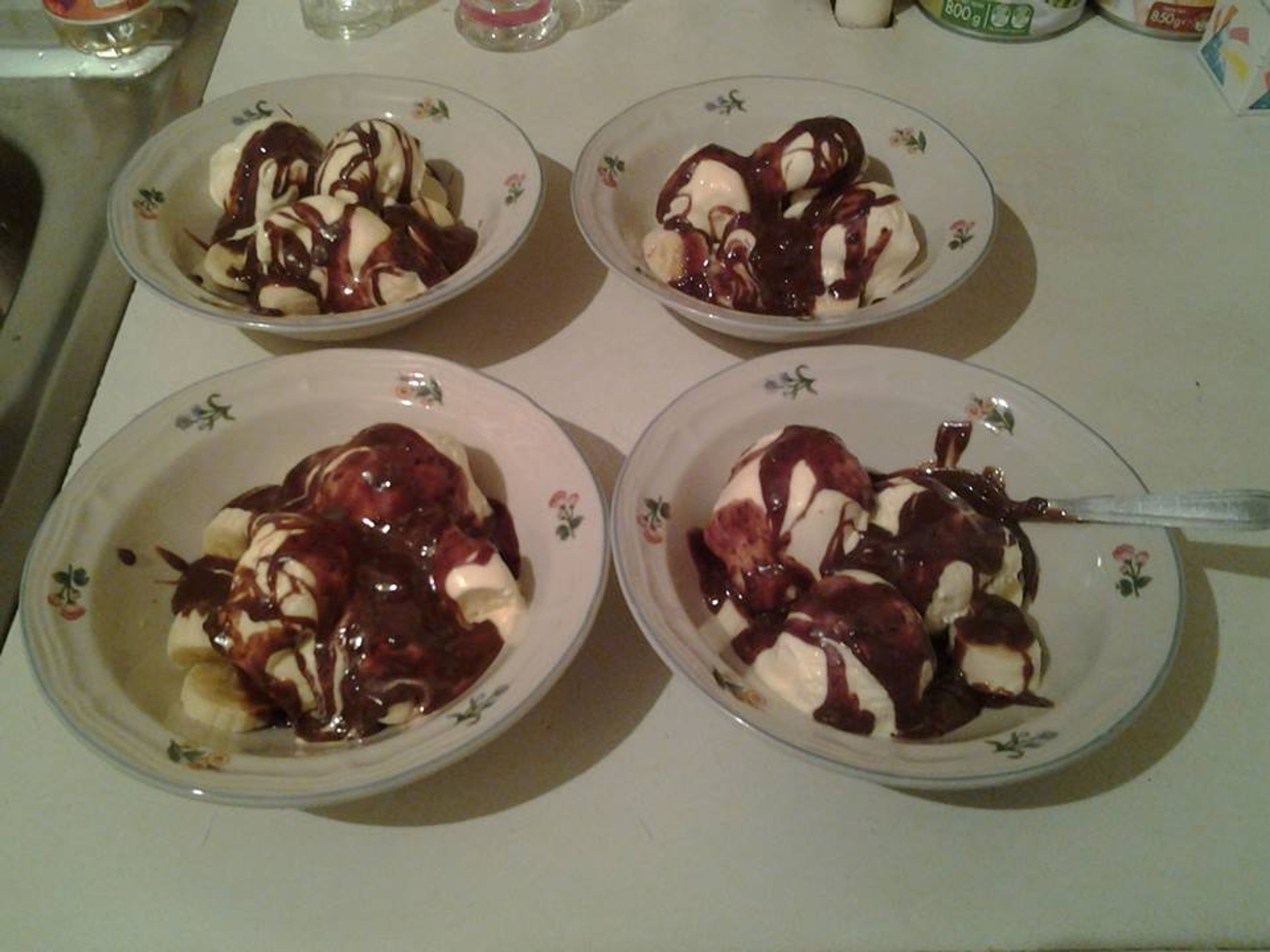 banane au chocolat chaud et glace vanille : Recette de banane au ...