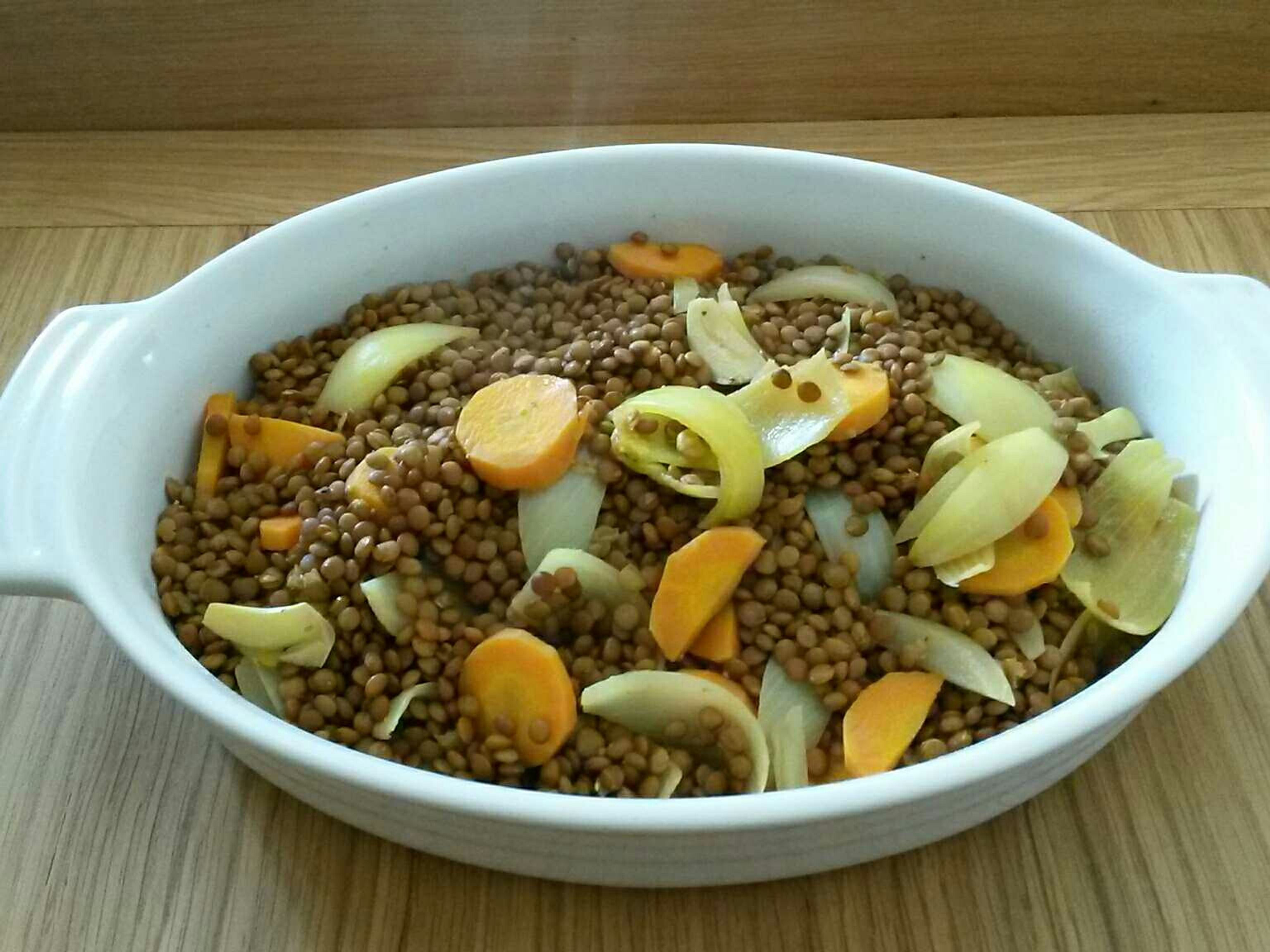 Lentilles régime, sans matière grasse : Recette de Lentilles régime ...