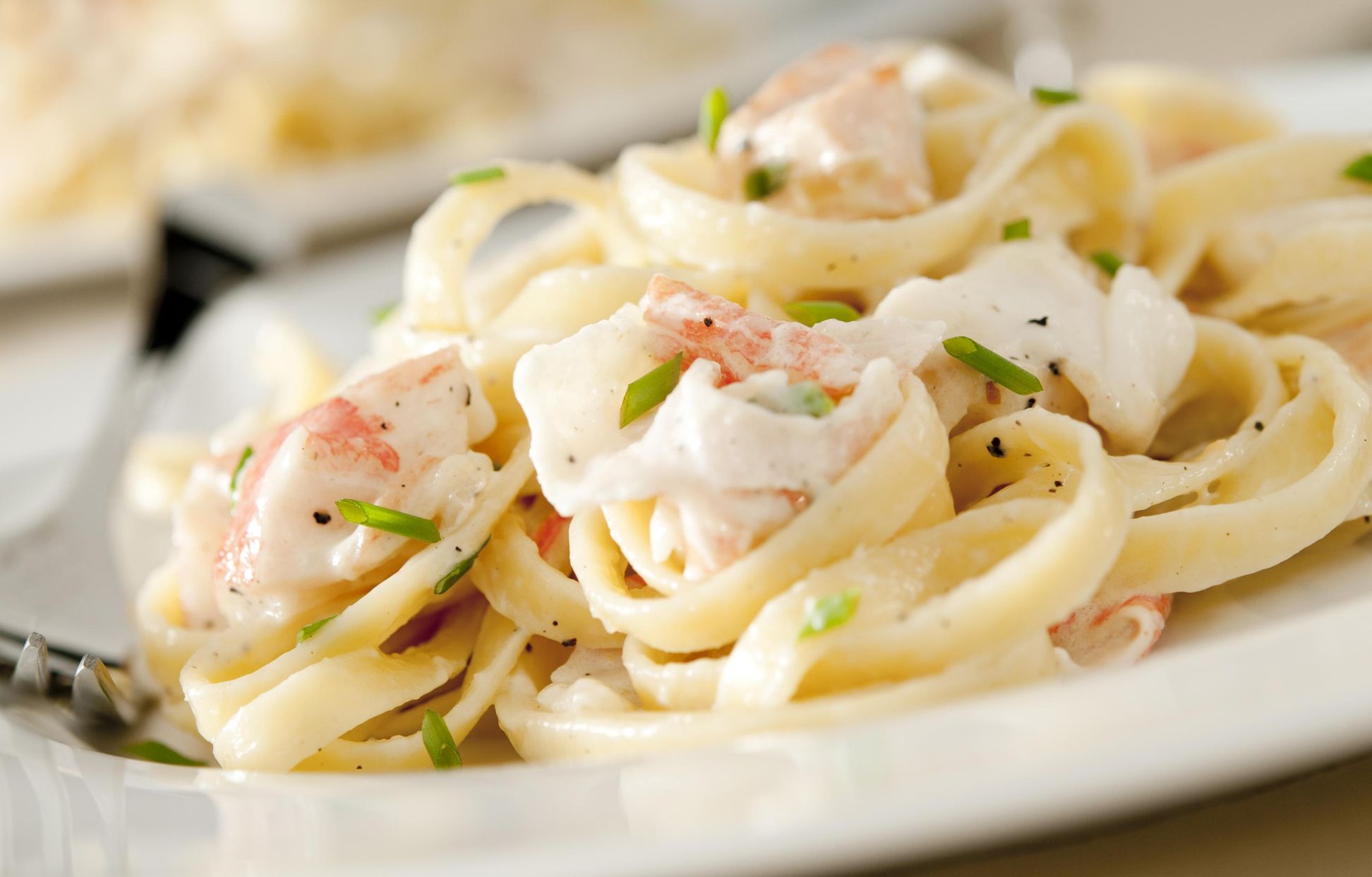 Crevettes à la crème et aux fettucine : Recette de Crevettes à la crème ...