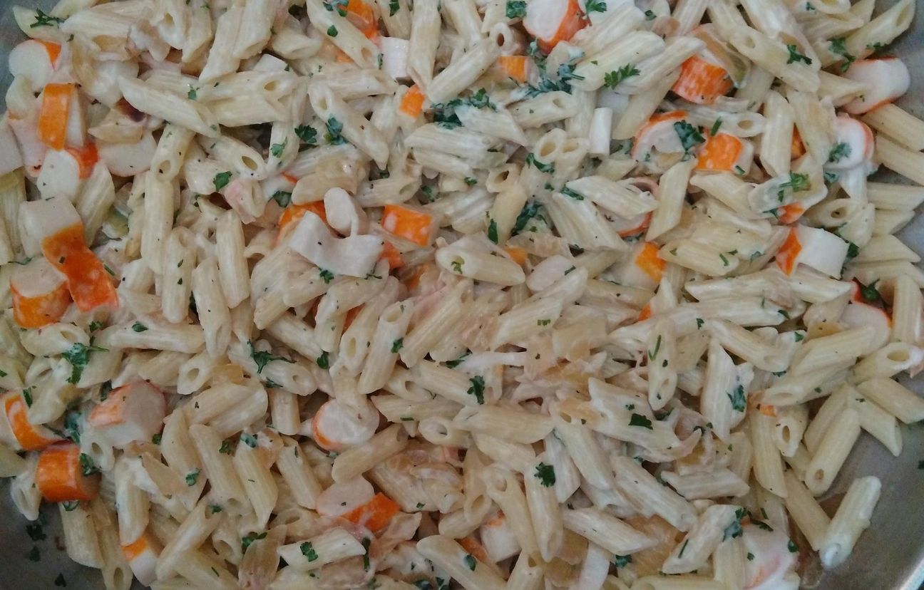 pâtes au surimi : Recette de pâtes au surimi - Marmiton