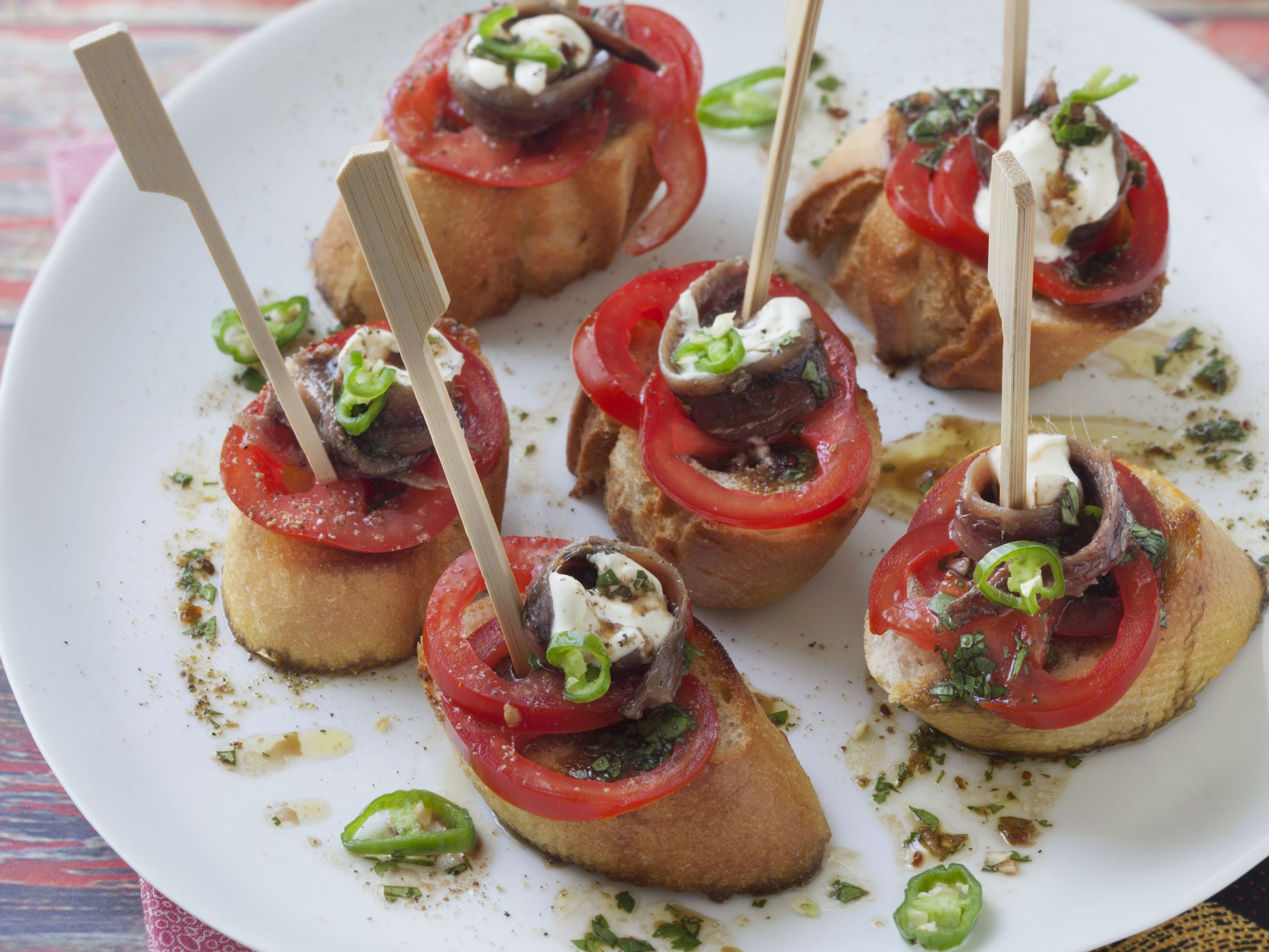 Tapas aux anchois : Recette de Tapas aux anchois - Marmiton