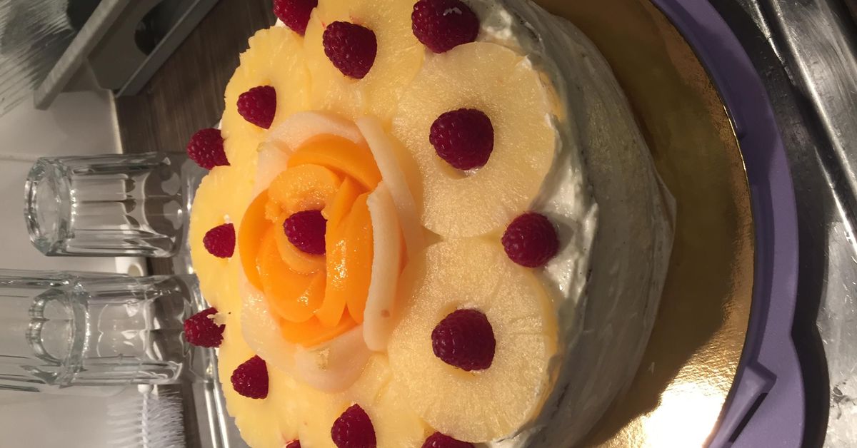 Gateau creme et fruits : recette de Gateau creme et fruits